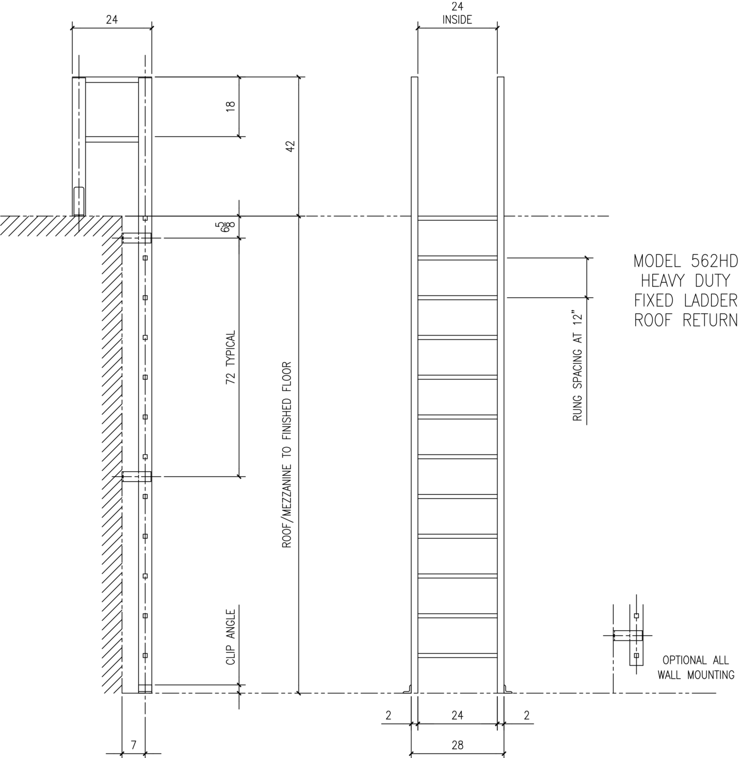 562HD Heavy Duty Roof Return - Alaco Ladder